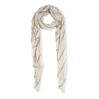 Cortana Tilo- grau-brauner gestreifter Schal - - Accessories - Damen - Beige - ONE SIZE
