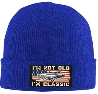 Generic Bonnet Tricoté Je Ne suis Pas Vieux, Je suis Classique! Fête des Pères Classique Bonnet Hiver Chaud Tricot Universelle Chapeau dhiver Tricoté pour Fem