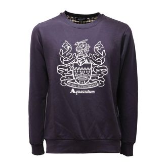 Aquascutum Homme, Sweatshirts et sweats à capuche, Bleu, Taille: XL Qmf001L0 SweaT-shirt