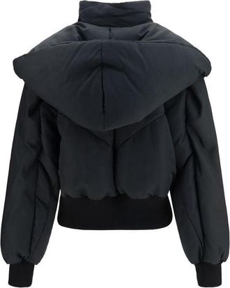 The Attico Womens Black Cotton Full-Length Jacket Clothing