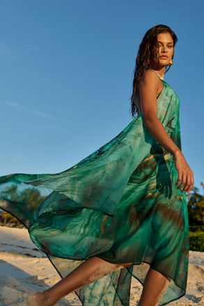 Lipsy Strandkleid Lipsy Mara Kleid mit Print und Zipfelsaum (1-tlg)