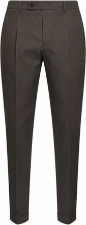 D4.0 Homme, Pantalons, Brun, Taille: 2XL Pantalon Pliss&eacute; &Eacute;lastiqu&eacute;