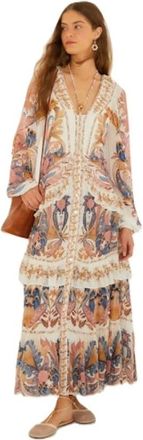 Farm Rio Farm Rio, Femme, Robes, Multicolore, Taille: 38 FR Sea Garden Braid Details Dress