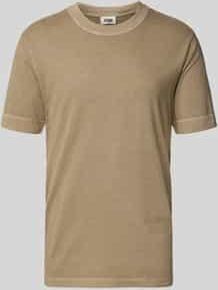 Drykorn T-Shirt mit geripptem Rundhalsausschnitt Modell RAPHAEL