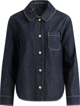 Max Mara Femme, Blouses et Chemises, Bleu, Taille: 38 FR Smmenfasi Denim Shirt