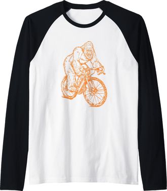 Seembo Gorilla Cycling Bicycle Monkey Lustiges Tierfahrrad Raglan