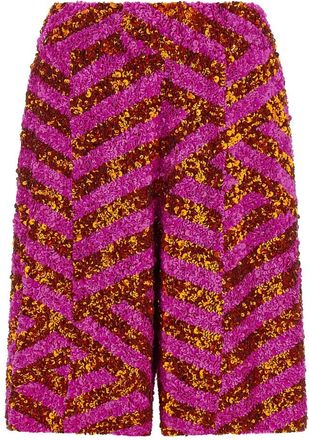Dries Van Noten Femme, Shorts, Multicolore, Taille: 38 FR Pomy Bis Viscose Bermuda Shorts