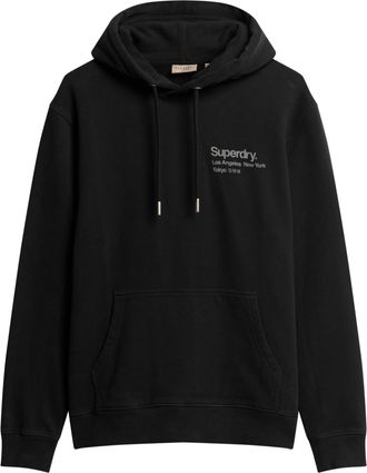 Superdry Herren Core Logo City Hoodie mit lockerer Passform Schwarz XXL