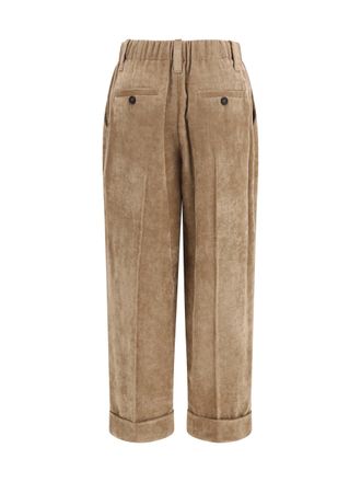 Brunello Cucinelli Corduroy Tailored Trousers - Beige