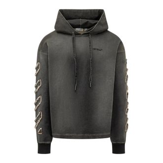 Off-white Homme, Sweatshirts et sweats &agrave; capuche, Noir, Taille: S Arrow Distr LS Sweat &agrave; capuche