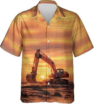 Keephen TangoDS Pelleteuse Chemise Hawaiienne Femmes Hommes Pelleteuse Impression 3D Manches Courtes Chemises &agrave; Boutons &Eacute;t&eacute; Chemise Aloha Plage