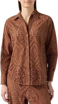 MC2 Saint Barth Femme, Blouses et Chemises, Brun, Taille: 40 FR Cristal Shirt