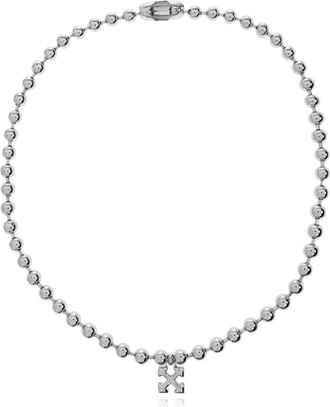 Off-white Collier en laiton - Homme - Accessoires - Gris - Taille: ONE Size