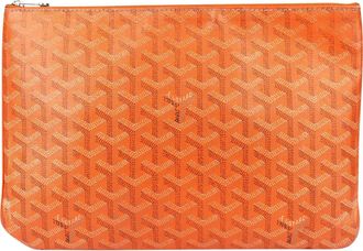Goyard Crossbody Bags - Goyard Orange Goyardine Monogram Clutch - Gr. unisize - in Bunt - für Damen