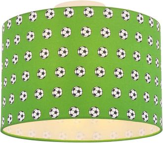 Globo Lighting Deckenleuchte LEMMI Metall weiß, Kunststoff grün weiß, Fußball - Dekor