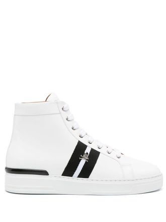 Philipp Plein Sneakers mit Totenkopf-Applikation - Wei&szlig;