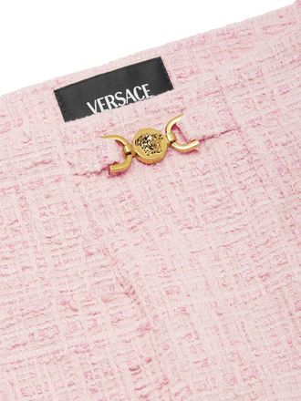 Versace Cotton-Mix Tweed Skirt - Pink
