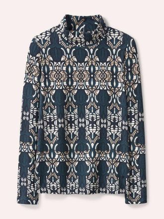 Walbusch Rollkragenpullover Damen Thermo Rolli mit Druck Rollkragen Langarm, pflegeleicht, w&auml;rmend