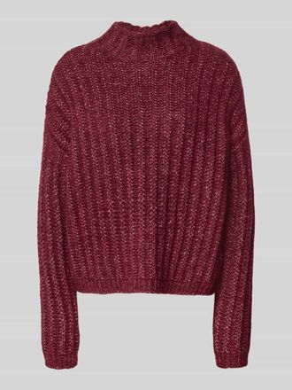 HUGO BOSS Boxy Fit Strickpullover aus Baumwoll-Mix mit Woll-Alpaka-Anteil Modell Safineyny
