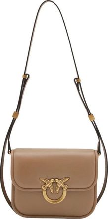 Pinko Pinko - Love Box Bag Fl Mini Nappa - Femme - Sacs - Brun - Taille: ONE Size