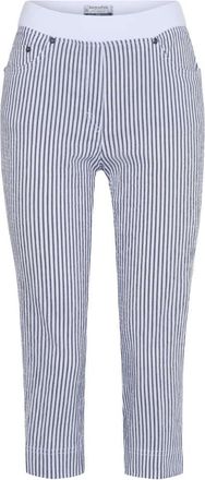 Raphaela by Brax Pamina Capri Rundum Jersey, Seersucker Stripes, Slim