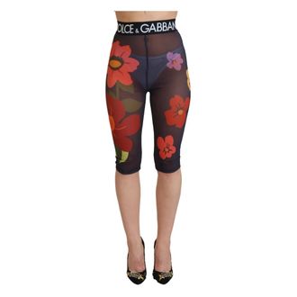 Dolce & Gabbana Femme, Pantalons, Multicolore, Taille: 32 FR Leggings Stretch Taille Haute