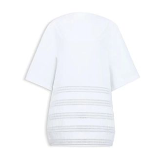 Alaia Femme, Blouses et Chemises, Blanc, Taille: 42 FR Robe chemise en popeline ronde