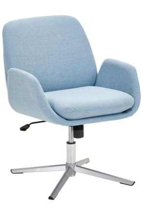 Novel Armlehnstuhl, Blau, Metall, Textil, F&uuml;llung: Schaumstoff, Drehkreuz, 60x77-84x66 cm, Stoffauswahl, Sitzfl&auml;che 360&deg; drehbar, Esszimmer, St&uuml;hle, Esszimm