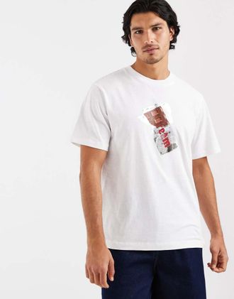 Icecream T-Shirt in Wei&szlig; mit Schokoladen-Logo