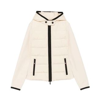 Moncler Gestepptes Kapuzen-Sweatshirt mit Rei&szlig;verschluss - - Jackets - Damen - Wei&szlig; - XS