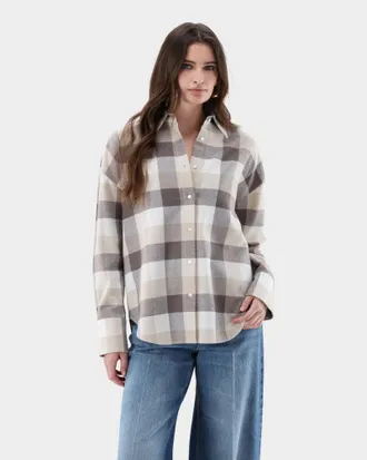 van Laack Flanell Hemdbluse kariert