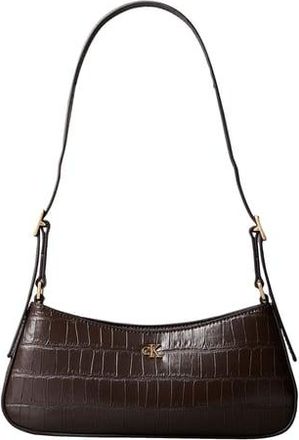 Calvin Klein Sac bandouli&egrave;re effet crocodile