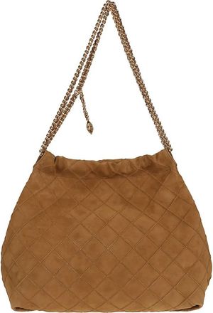 Tory Burch Tory Burch Hobo Bags - Quilted Suede Shoulder Bag - Gr. unisize - in Braun - f&uuml;r Damen
