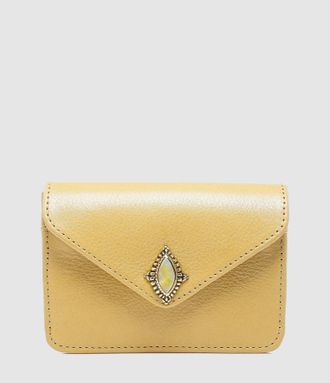 CLARIS VIROT Porte Cartes Alex Cuir Off White