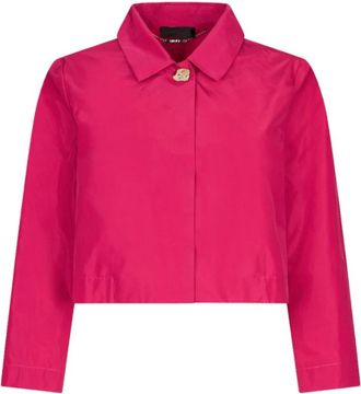 Liu Jo Femme, Vestes, Rose, Taille: 40 FR Veste &eacute;l&eacute;gante en taffetas
