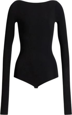 Alberta Ferretti Femme, Tops, Noir, Taille: 36 FR Wool Lace Bodysuit