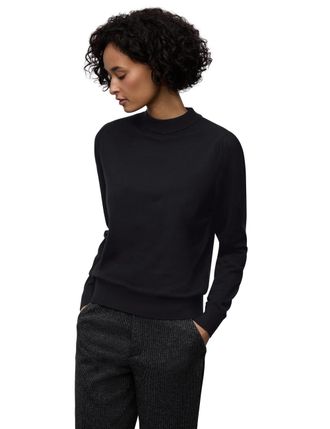 Street One Kuscheliger Basic Pullover Black 46