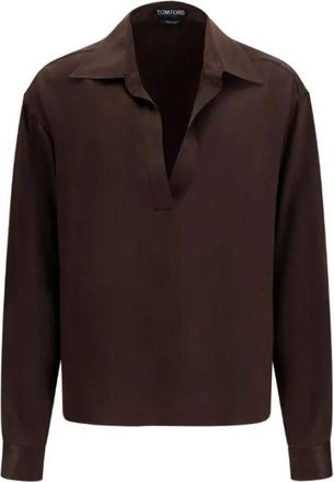 Tom Ford Femme, Blouses et Chemises, Brun, Taille: 36 FR Chemises Tom Ford