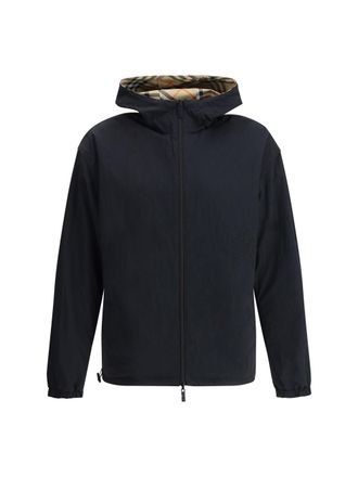 Burberry Mens Reversible Waterproof Jacket Sand Ip Check Polyester