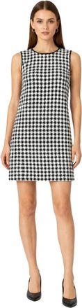 Max Mara Femme, Robes, Multicolore, Taille: 38 FR Moschea Houndstooth Tweed Shift Dress
