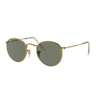Ray-Ban unisex, Accessoires, Jaune, Taille: 50 MM Lunettes de Soleil Rondes en Métal Polarisées