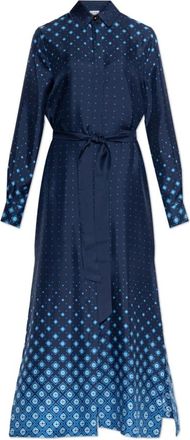 Casablanca Femme, Robes, Bleu, Taille: 40 FR Robe chemise en soie d&eacute;grad&eacute;e
