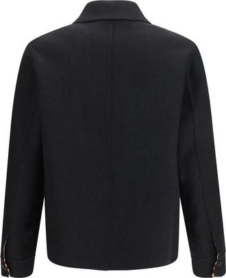 Burberry Herringbone Wool Jacket - Black