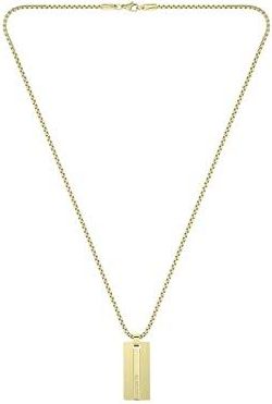 Lacoste Collier pour Homme Collection ADVENTURER en Or Jaune avec une Plaque Gravée - 2040090
