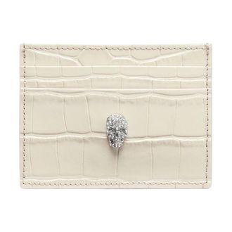 Philipp Plein Cardholder Cocco Skull - - Accessories - Damen - Beige - ONE SIZE