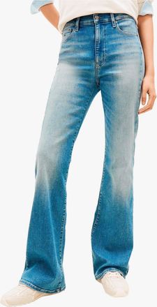 Tommy Hilfiger Jean flare d&eacute;lav&eacute; en coton m&eacute;lang&eacute;