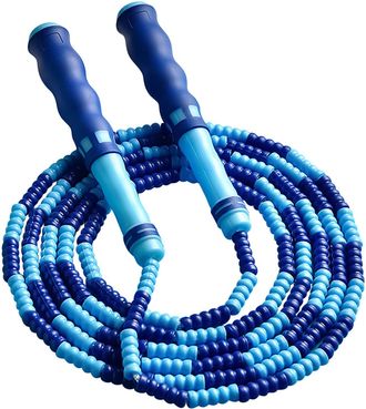 Generic Perlen Springseil F&uuml;r Erwachsene,Verstellbares Springseil | 2,4 Meter Verstellbares Perlenseil Mit Ergonomischen Griffen F&uuml;r Fitness, Turnhallen, Heim