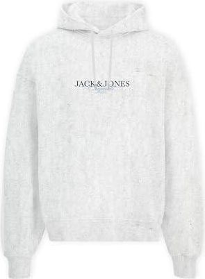 Jack & Jones Hood Jorbillyburg Sweat &agrave; Capuche FST, Blanc &eacute;clatant, XXL Homme
