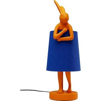Kare Design Design Tischleuchte Animal Rabbit, Orange/Blau, Hasenleuchte, Tischlampe, Tiermotiv, kein Leuchtmittel enthalten, 50x17x20 cm (H/B/T)