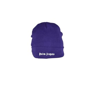 Palm Angels Classic Logo Beanie - - Accessories - Herren - Lila - ONE SIZE